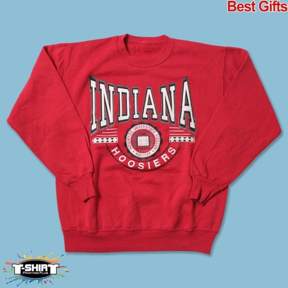 Gildan | Shirts | Vintage Ncaa Indiana Hoosiers Logo Sweatshirt Indiana ...